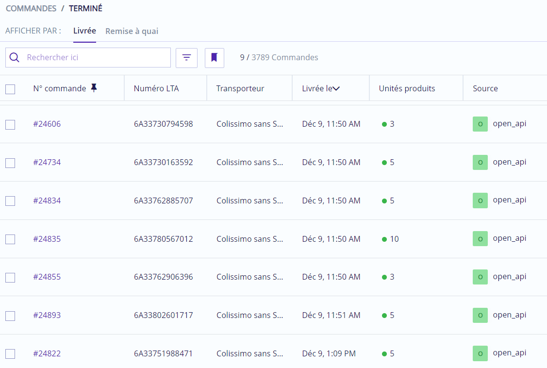 Outil de suivi de commandes e-commerce en temps réel